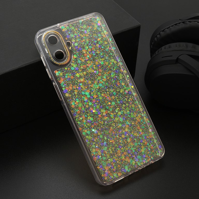 Zastitna maska (futrola) CRYSTAL GLOW - Samsung A075F Galaxy A07 narandzasta (MS)