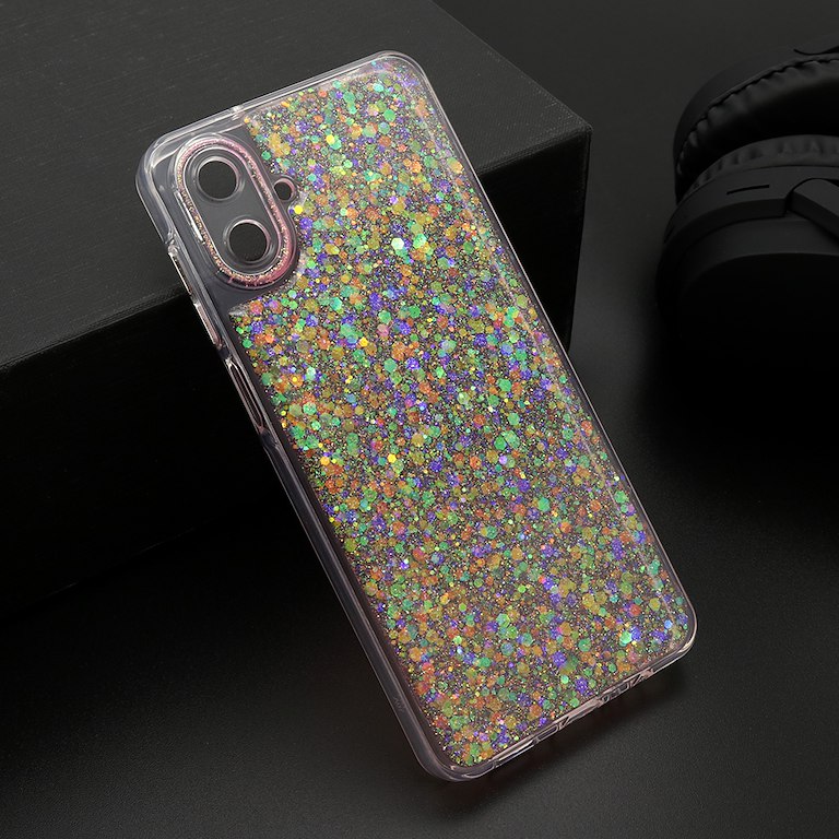 Zastitna maska (futrola) CRYSTAL GLOW - Samsung A075F Galaxy A07 roze (MS)
