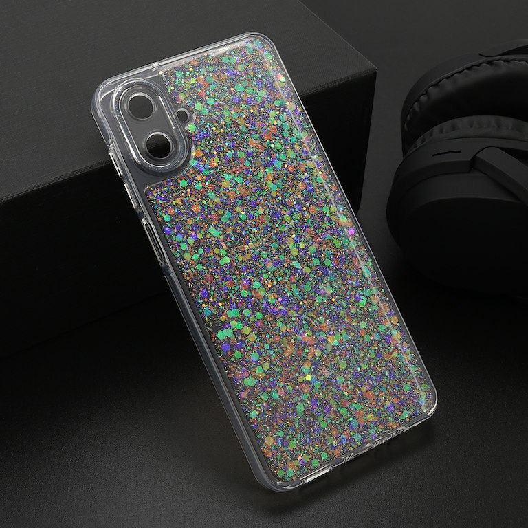 Zastitna maska (futrola) CRYSTAL GLOW - Samsung A075F Galaxy A07 srebrna (MS)