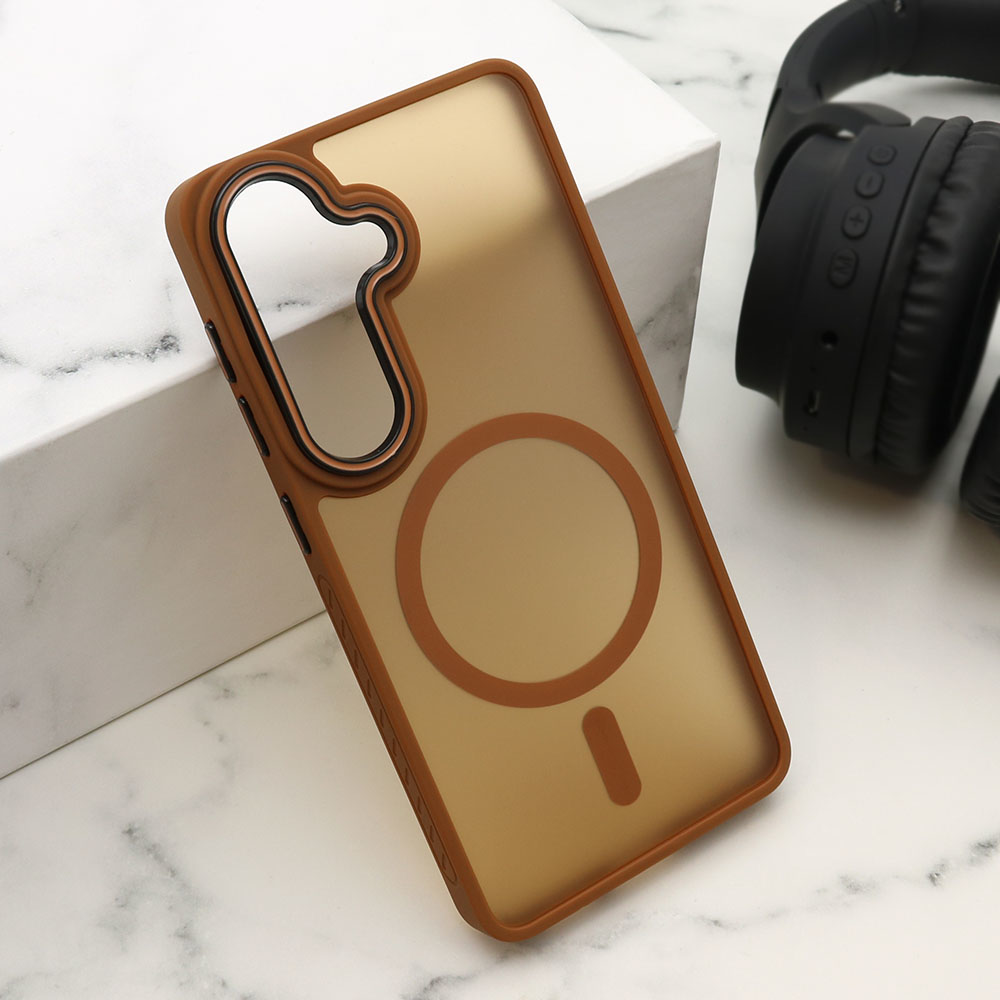 Zastitna maska (futrola) COLOR LOOK MagSafe - Samsung S941 Galaxy S26 5G braon (MS)