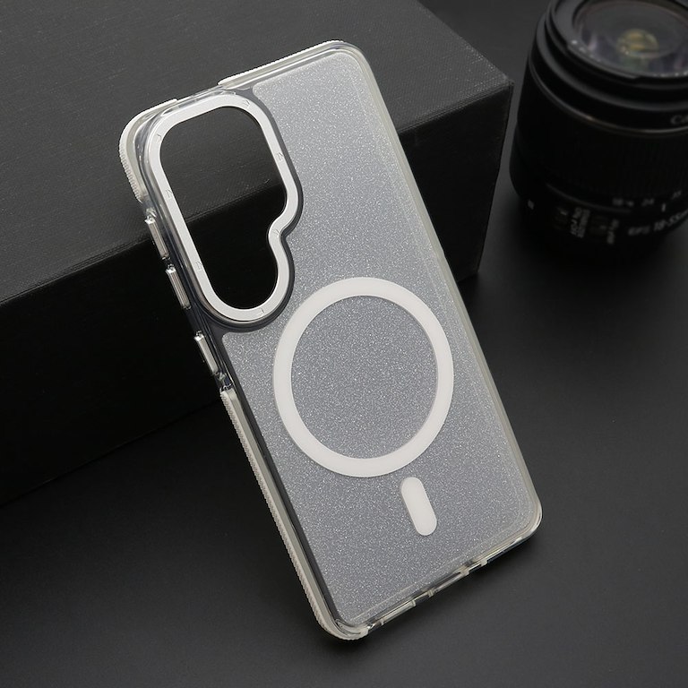 Zastitna maska (futrola) SPARKLING LOOK MagSafe - Samsung S941 Galaxy S26 5G bela (MS)