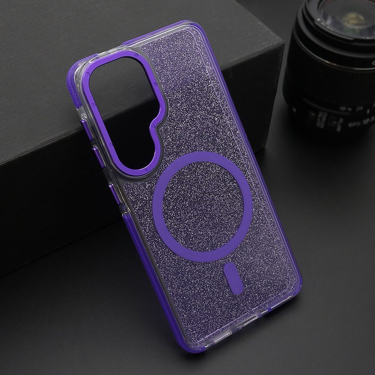Zastitna maska (futrola) SPARKLING LOOK MagSafe - Samsung S941 Galaxy S26 5G ljubicasta (MS)