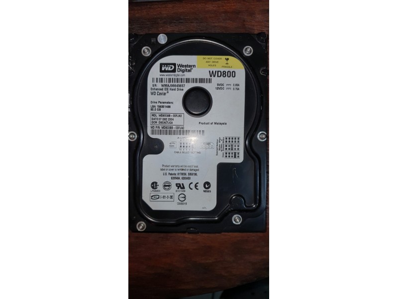 Western Digital 80 Gb hard disk Ata