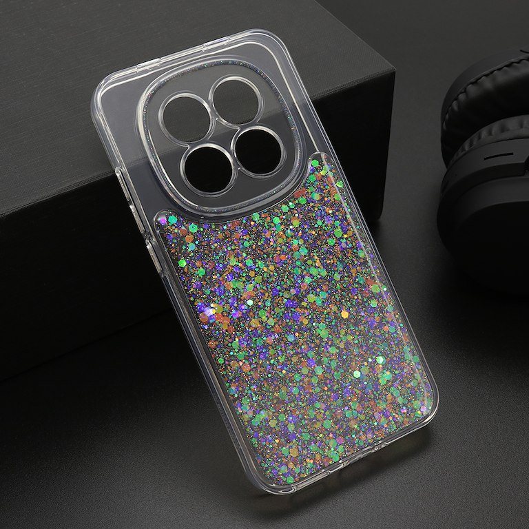 Zastitna maska (futrola) CRYSTAL GLOW - Xiaomi Redmi Note 15 Pro 5G srebrna (MS)