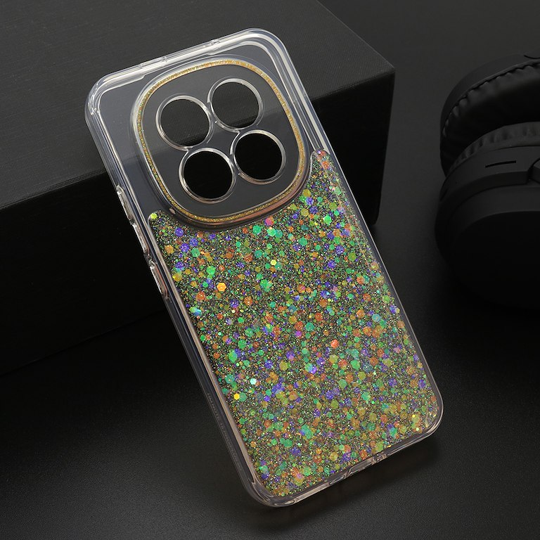 Zastitna maska (futrola) CRYSTAL GLOW - Xiaomi Redmi Note 15 Pro Plus 5G narandzasta (MS)