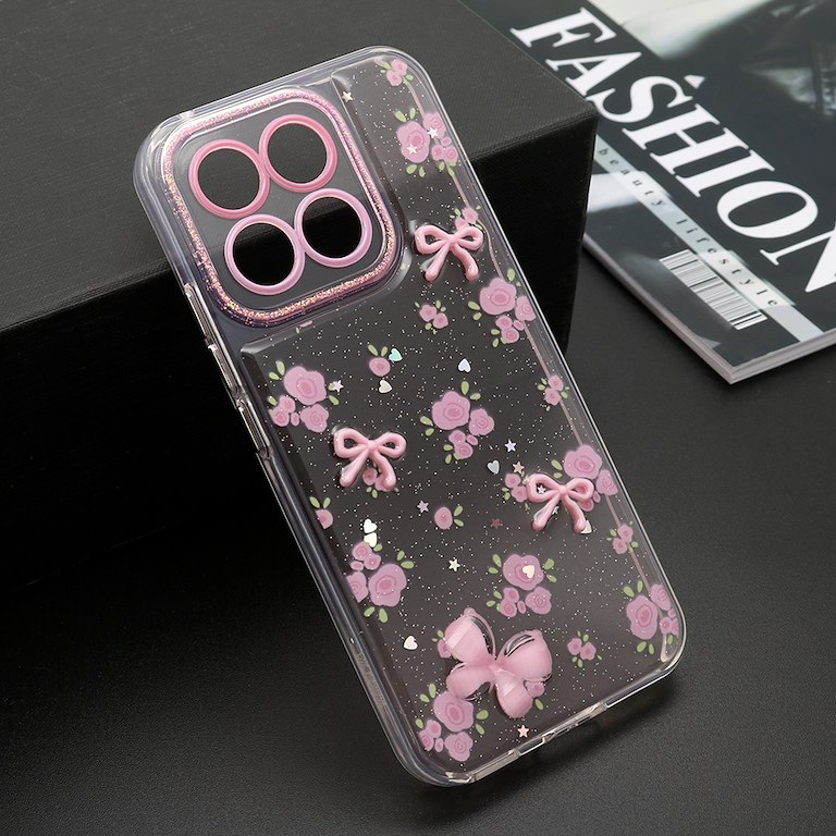 Zastitna maska (futrola) WHISPER - Huawei Honor X8c roze (MS)