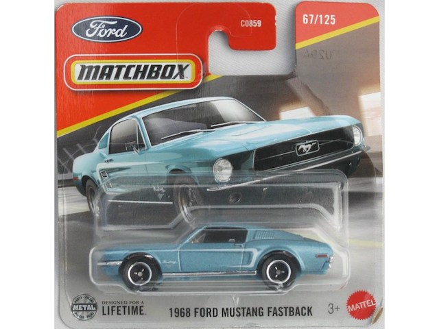 matchbox ford mustang `68 fastback