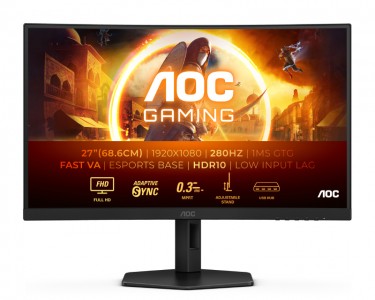 AOC 27 inča C27G4ZXU FHD 1920x1080 Fast VA 280 Hz zakrivljeni gaming monitor