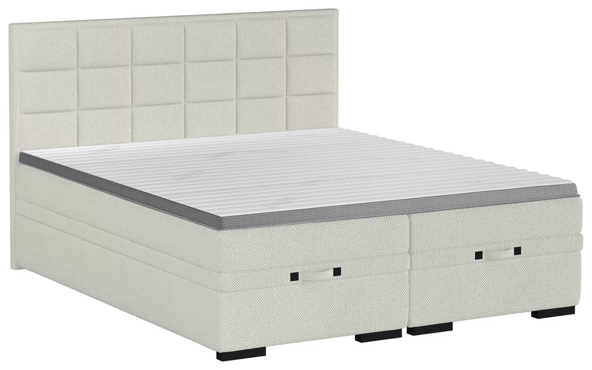 BOXSPRING KREVET 180/200 cm krem