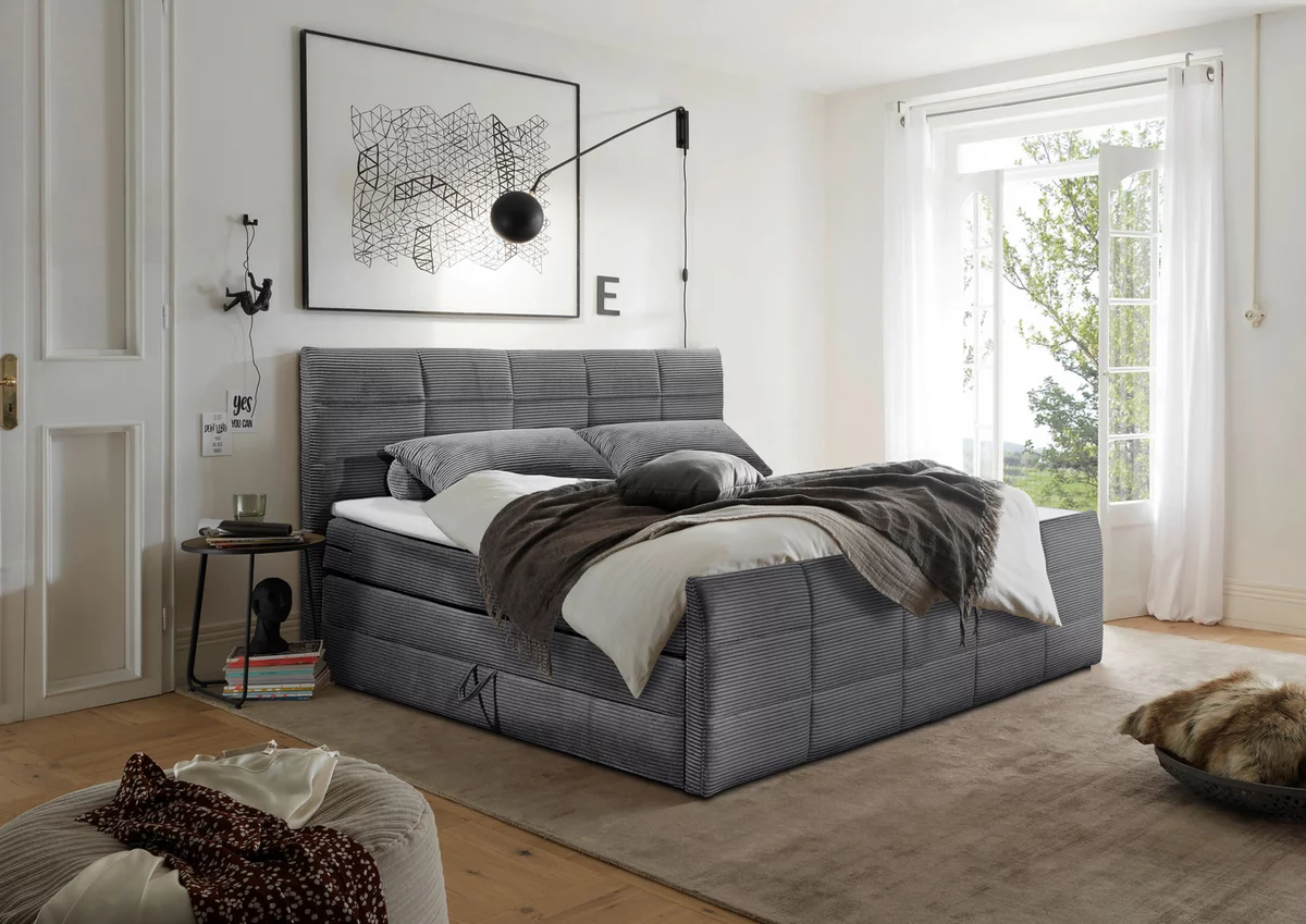 BOXSPRING KREVET 180/200 cm tamnosiva
