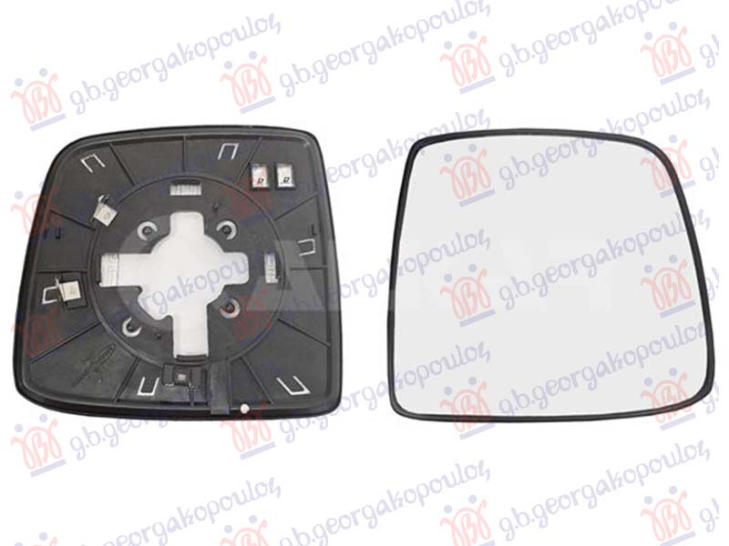 STAKLO RETROVIZORA SA GREJACEM (KONVEKSNO) (2 PIN) Desna str. HYUNDAI H1 STAREX (2007-2018) (OEM: 876214H320)