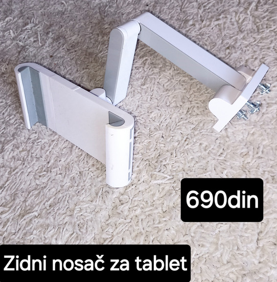 Univerzalni zidni nosač - držač za tablet beli