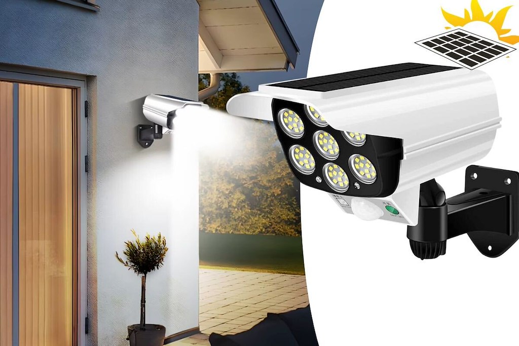 HelioGuard solarna lampa sa senzorom pokreta, 800mAh, IP66   ️ Bezbednost