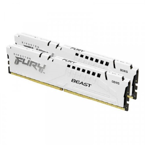 Memorija RAM DIMM DDR5 64GB (2x32GB) 5600MHz KINGSTON KF556C40BWK2-64 Fury Beast WhiteID: EK000822400