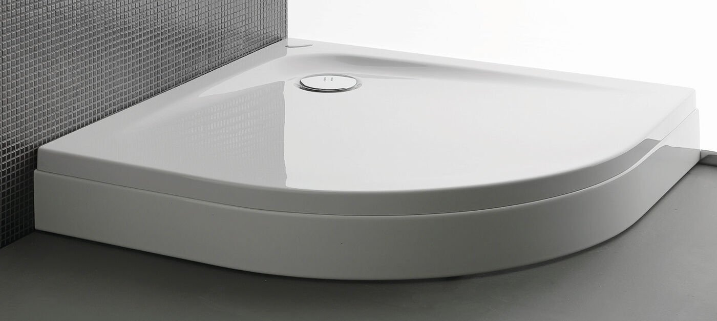 Tus kada Evelin Tray R 80 White R80x80 ugradna polukružna bez sifona