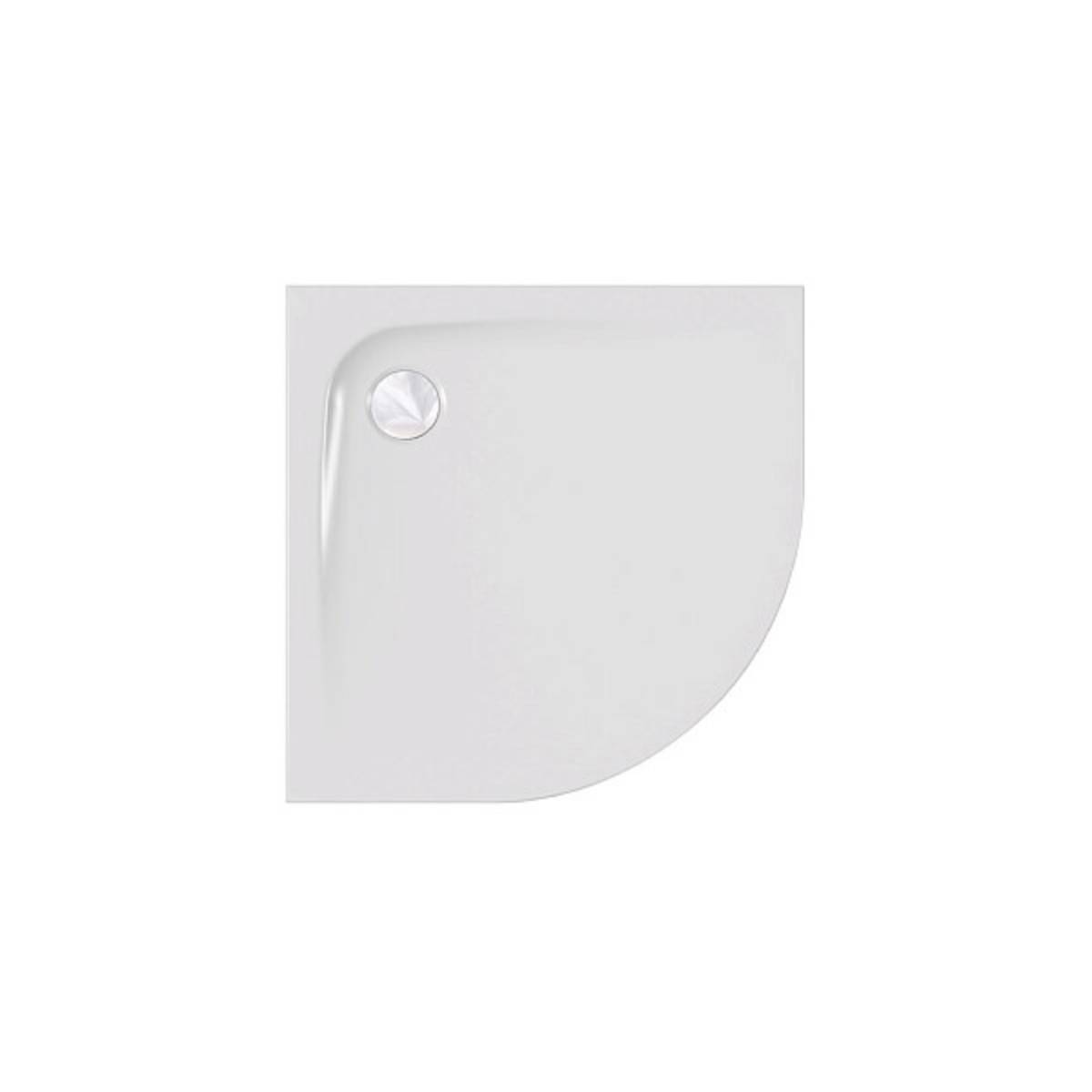 Tus kada Evelin Tray R 90 White R90x90 ugradna polukružna bez sifona