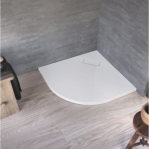 Tuš kada Kolpa San DROP 80x80 R550 polukružna ugradna na pod bez sifona