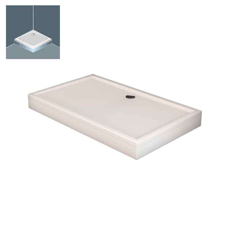 Tuš kada Kolpa San Flamenco White 70x120x4 četvrtasta ugradna