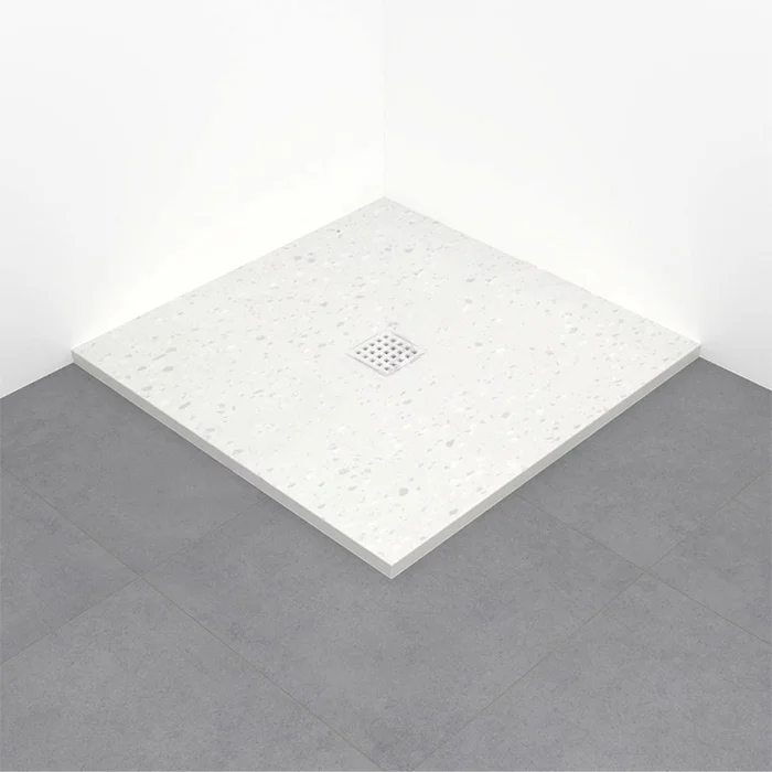 Tuš kada Kolpa san Lavolta 100x100 Kerrock, bela, četvrtasta, ugradna na pod