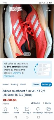 Adidas solarboost 5 m vel. 46 2/3 (30cm)