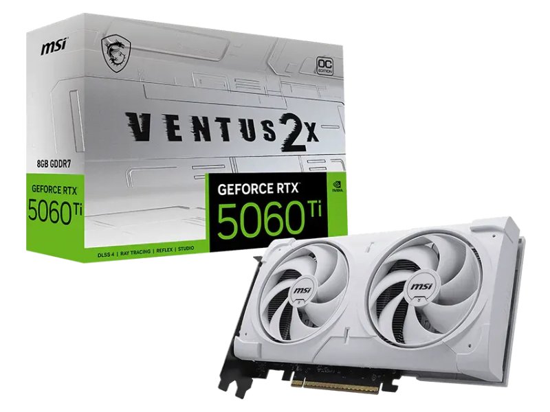 MSI GEFORCE RTX 5060 TI 8G VENTUS 2X OC WHITE PLUS