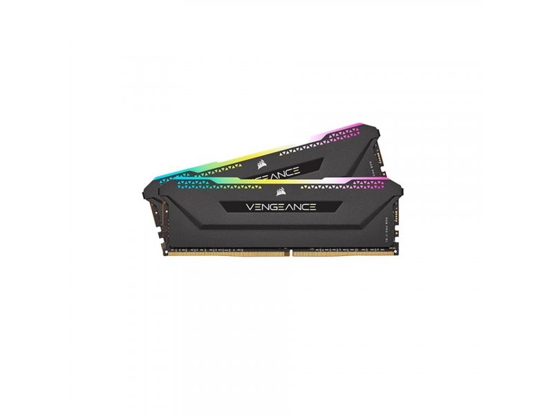 CORSAIR VENGEANCE RGB PRO SL 16GB (2X8GB) DDR4 DRAM 3200MHZ C16 MEMORY KIT — BLACK CMH16GX4M2E3200C16
