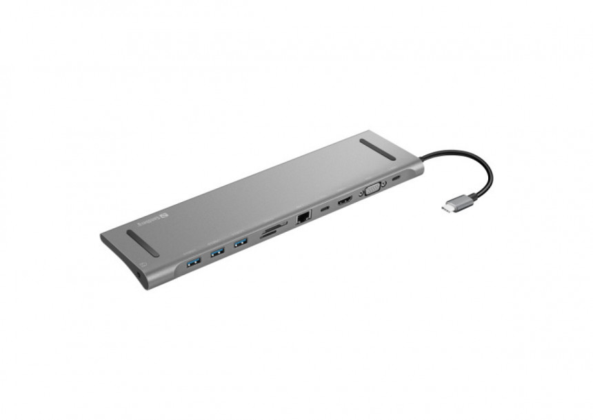 Docking station Sandberg 10in1 USB-C - HDMI/VGA/LAN/3xUSB 3.0/USB C 136-31