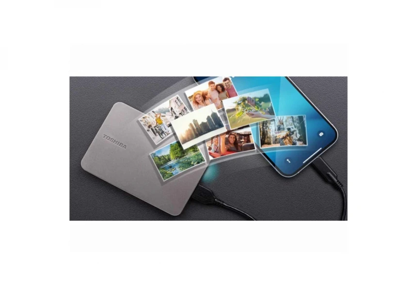 Hard disk Toshiba Canvio Flex HDTX220ESCAAH eksterni/2TB/2.5''/USB 3.2 warm silver