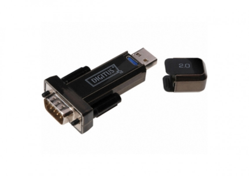 DIGITUS Adapter USB 2.0 tip A (M) - Serijski port (RS-232) 9pin (M) crni DA-70156