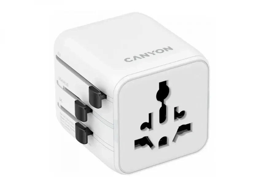 CANYON Travel Adapter OnTour One EU/UK/US/AUS   White