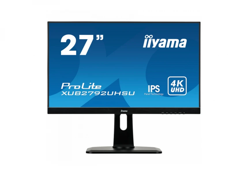 IIYAMA Monitor LED XUB2792UHSU-B6 27" IPS matte 3840 x 2160 @60Hz 350 cd/m² 4ms DV HDMI DP USB height, swivel, tilt, pivot (rotation both sides)