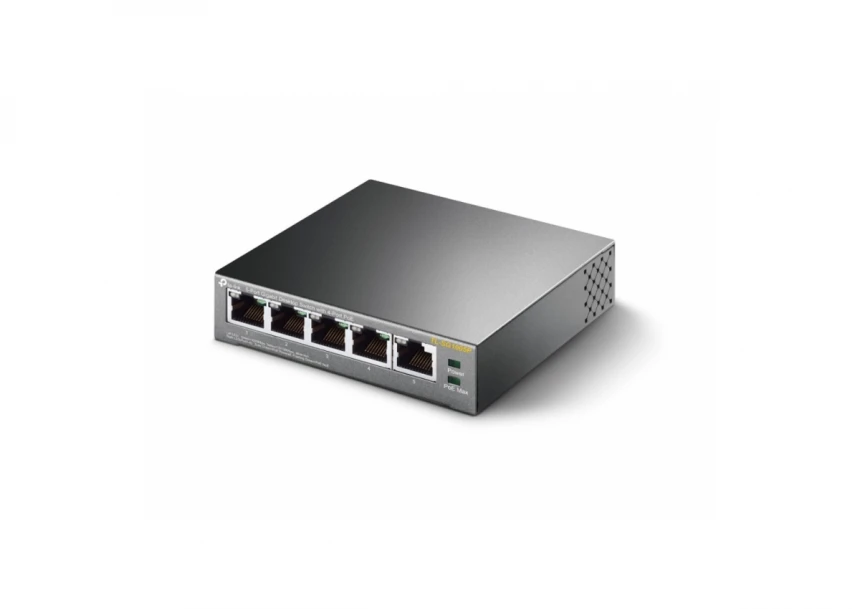 Switch TP-LINK TL-SG1005P Gigabit/5x RJ45/10/100/1000Mbps/4x PoE+/56W PoE/metalno kuciste