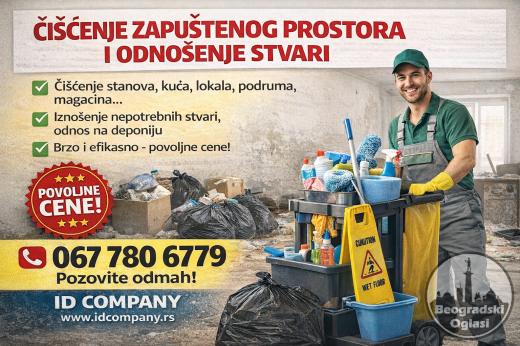 Čišćenje zapuštenog prostora i odnošenje stvari