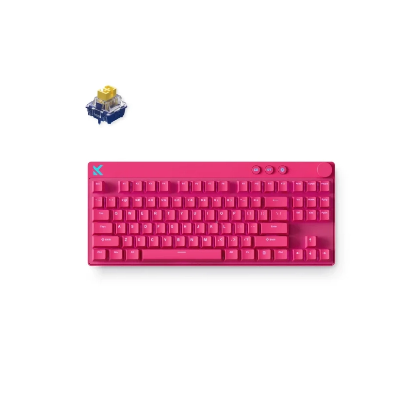 Gaming tastatura MCHOSE Mix 87 Hall Effect Magnetic Switch rose red