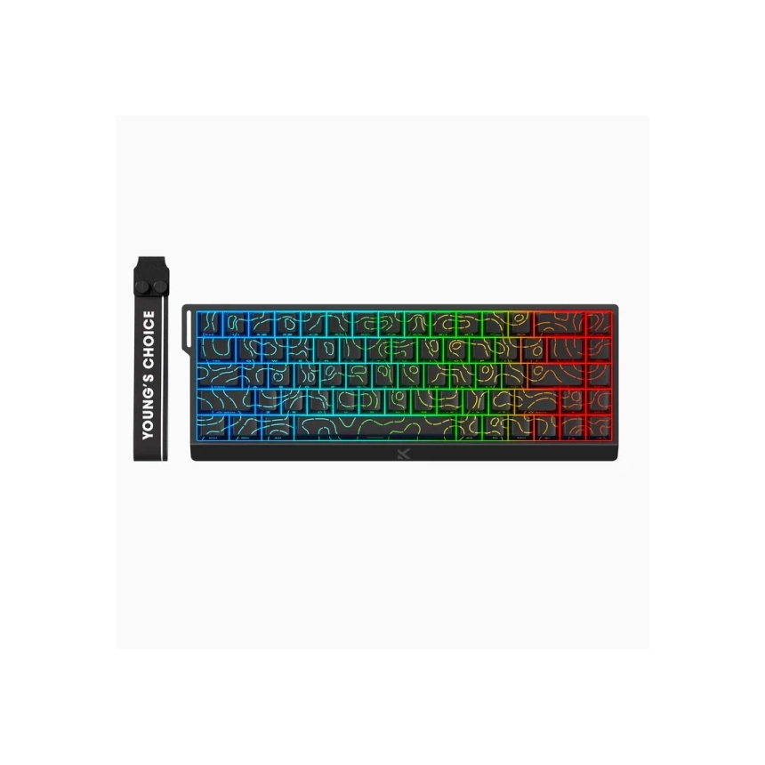 Gaming tastatura MCHOSE Ace 68 Hall Effect Magnetic Switch black topographic