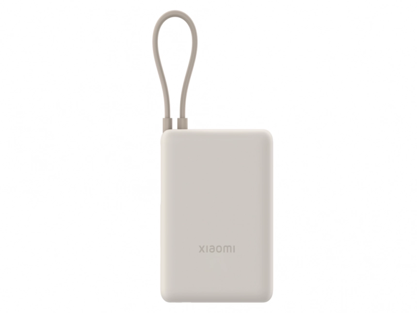 Power bank XIAOMI 33w/10000mAh/integrisan kabl/bež