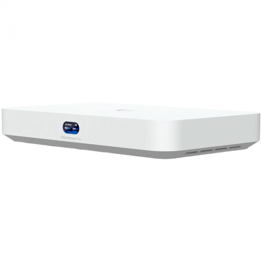 Ubiquiti UniFi UCG-Fiber-EU Desktop 10G Cloud Gateway with integrated PoE switch, Includes full UniFi application suite for device management, 5 Gbps routing with IDS/IPS, 10G SFP+ and (1) 10 GbE ...