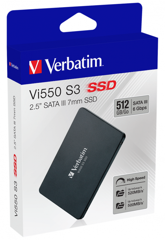 SSD 2.5'' SATA Verbatim Vi550 S3 512GB 520MB s 500MB s