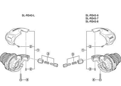 PLASTIKA I ŠRAF SHIMANO ZA SL-RS43 LEVA