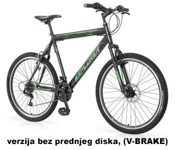 Bicikl 26"/22" EXPLORER "ELITE MAN" V-BRAKE, CRNO ZELENO SIVE BOJE