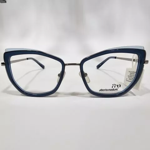 OKVIR ZA ŽENSKE NAOČARE ZA VID ALBERTO MODIANI MODEL 001 PLAVE SA TRANSPARENTNIM DETALJIMA