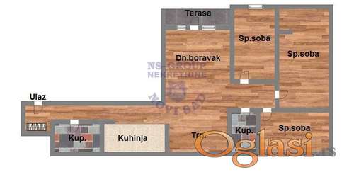 Četvorosoban stan na Socijalnom 87m2