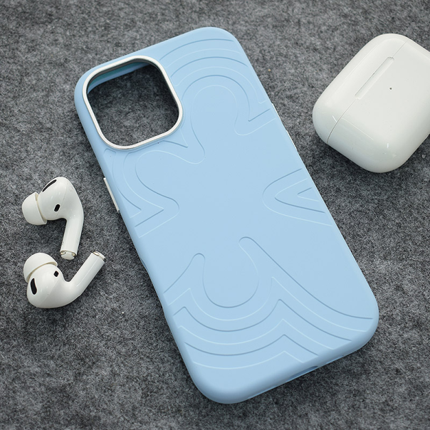 Maska za iPhone 17 cloud blue Mag Case Abstract Flow