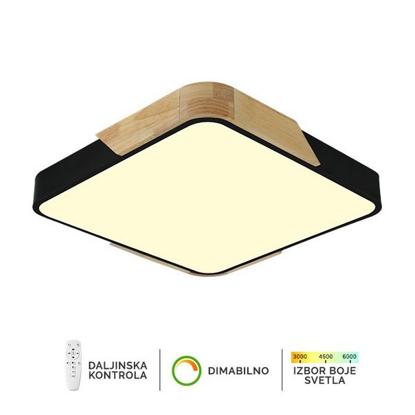 FORMA LED plafonska lampa 30W 3000K-6400K F2812-30C BK-drvo