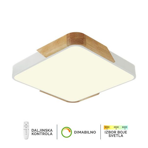 FORMA LED plafonska lampa 30W 3000K-6400K F2812-30C WH-drvo