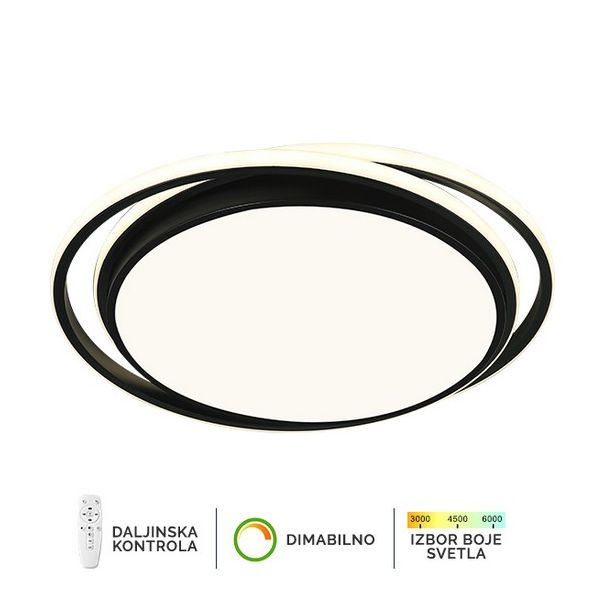 FORMA LED plafonska lampa 55W 3000K-6400K F2821-55C BK