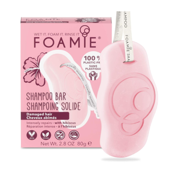 Foamie čvrsti šampon za oštećenu kosu - hibiskus