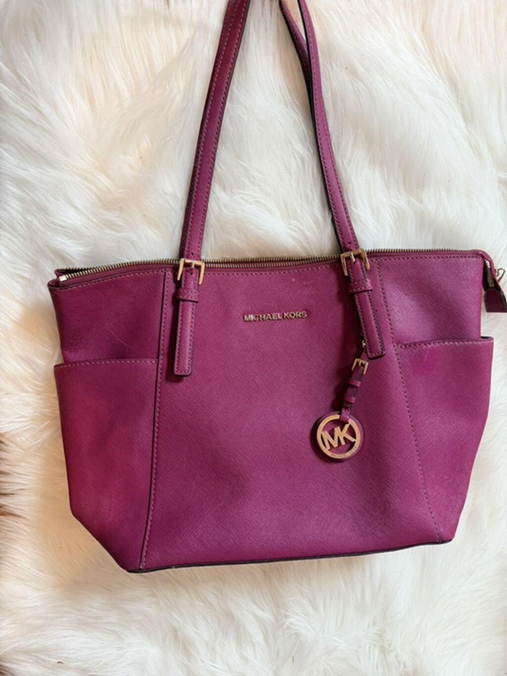 Michael Kors tote torba – fuksija/ružičasto‑ljubičasta ORIGINAL -