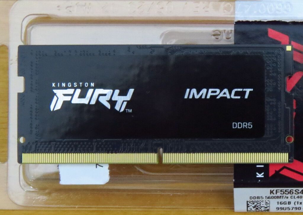 KINGSTON FURY Impact 16GB DDR5 5600 KF556S40IB-16 SO-DIMM Laptop Ram