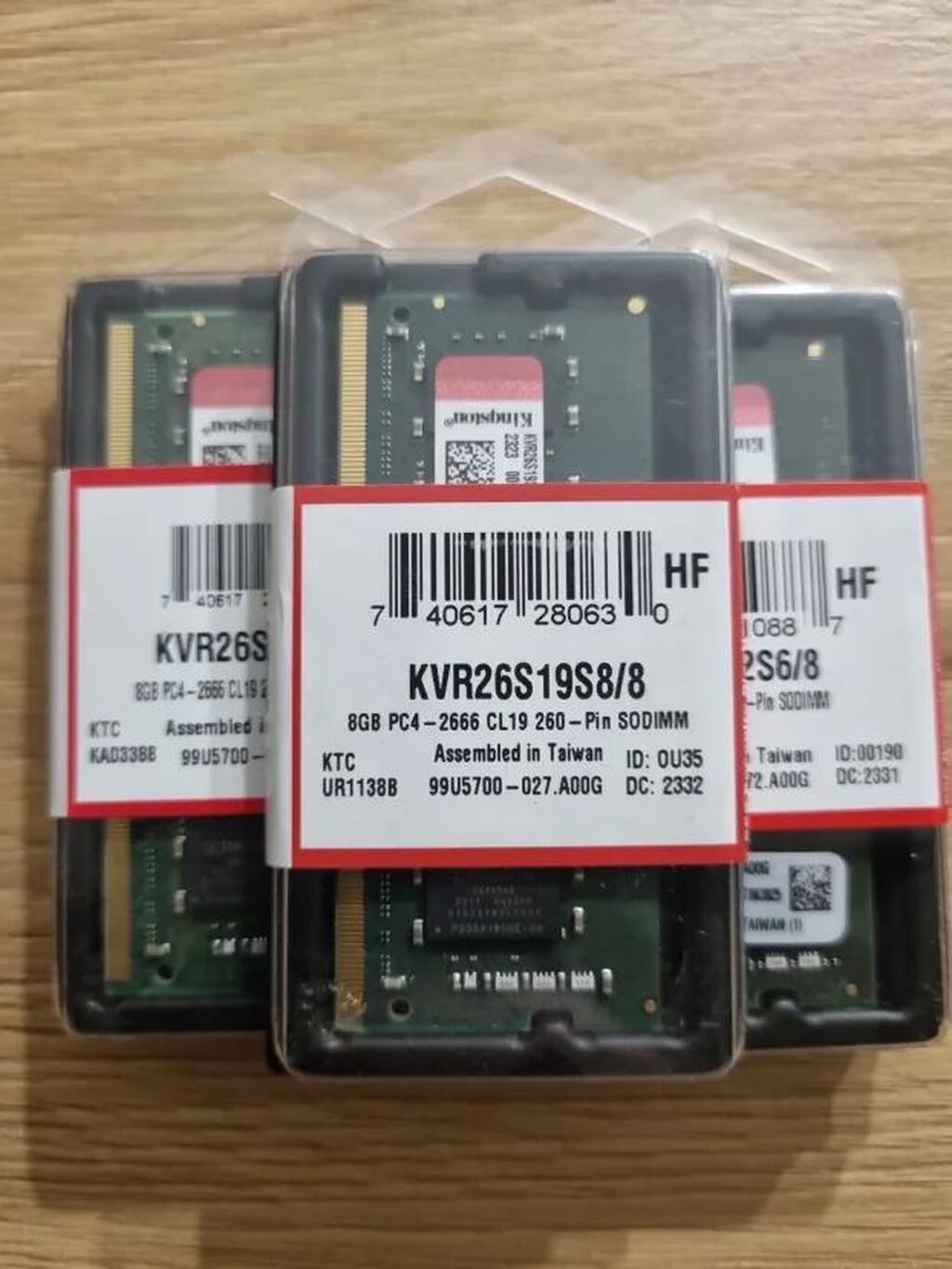 Memorija 8Gb DDR4 Kingston 2666MHz CL19 KVR26S. Novo, nekorisceno